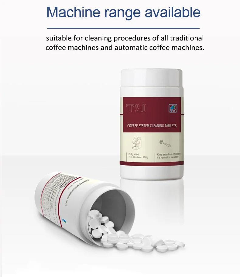 Professional Coffee Machine Cleaning Tablets 2g Cleaner Solid Detergent ...