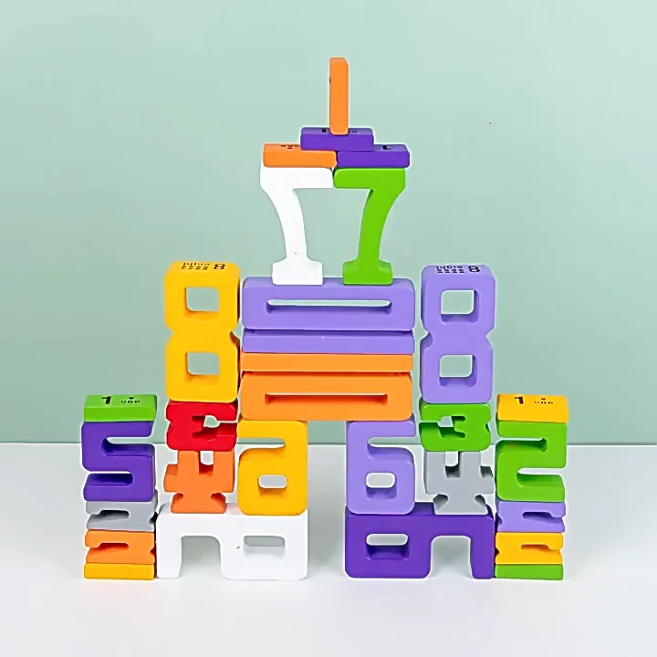 2312 Wooden Color Box Digital Building Blocks Educational Math Toy For ...