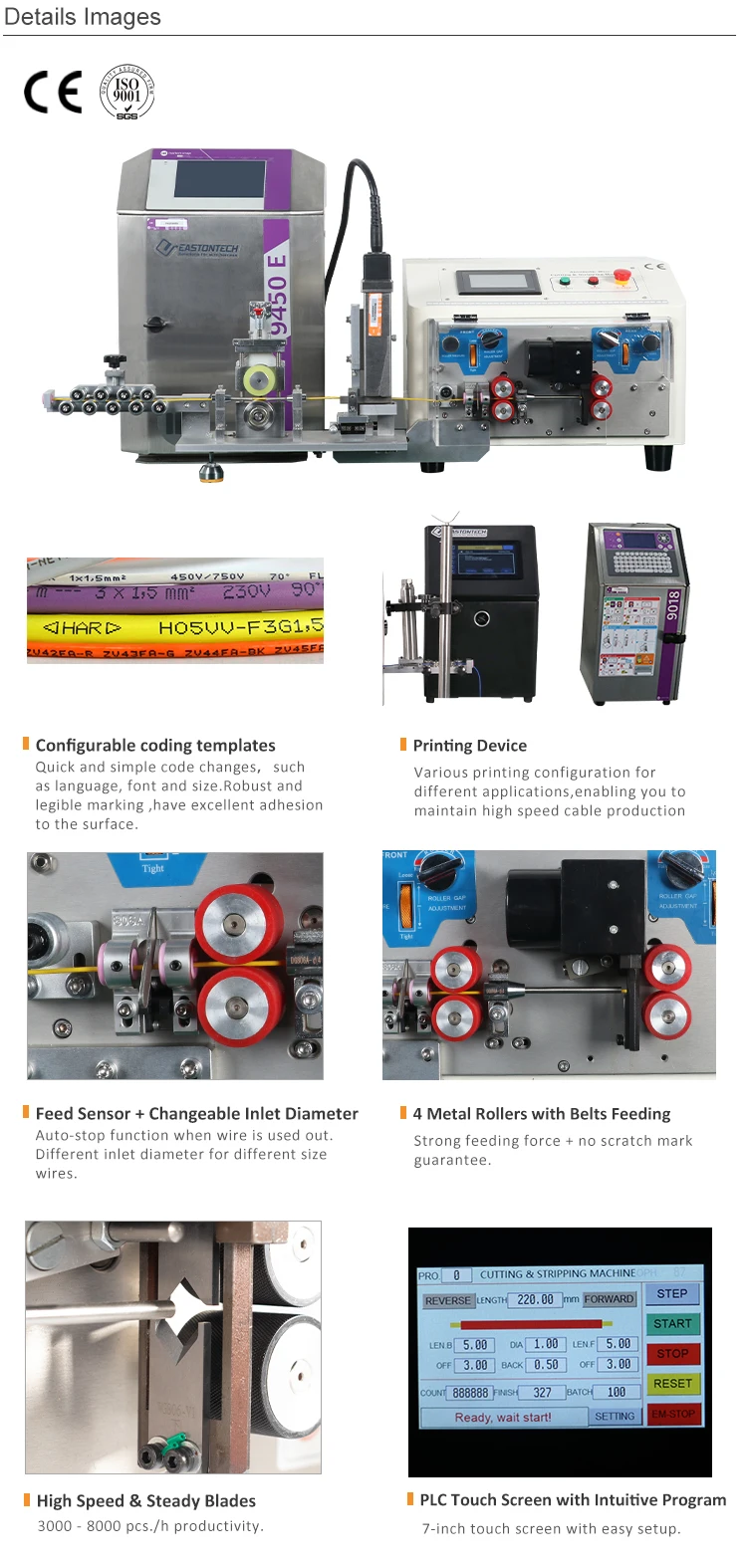 Ew-3010+p 0.1-6mm2 Automatic Electrical Wire Cable Cutting Stripping ...