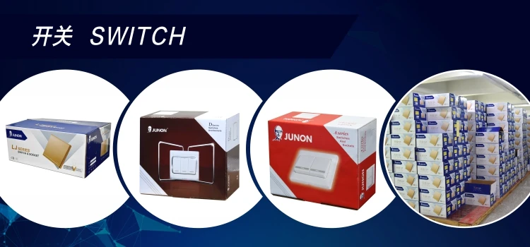 Junon Meatal And Plastic Two Gang One Way Electrical Wall Switch With ...