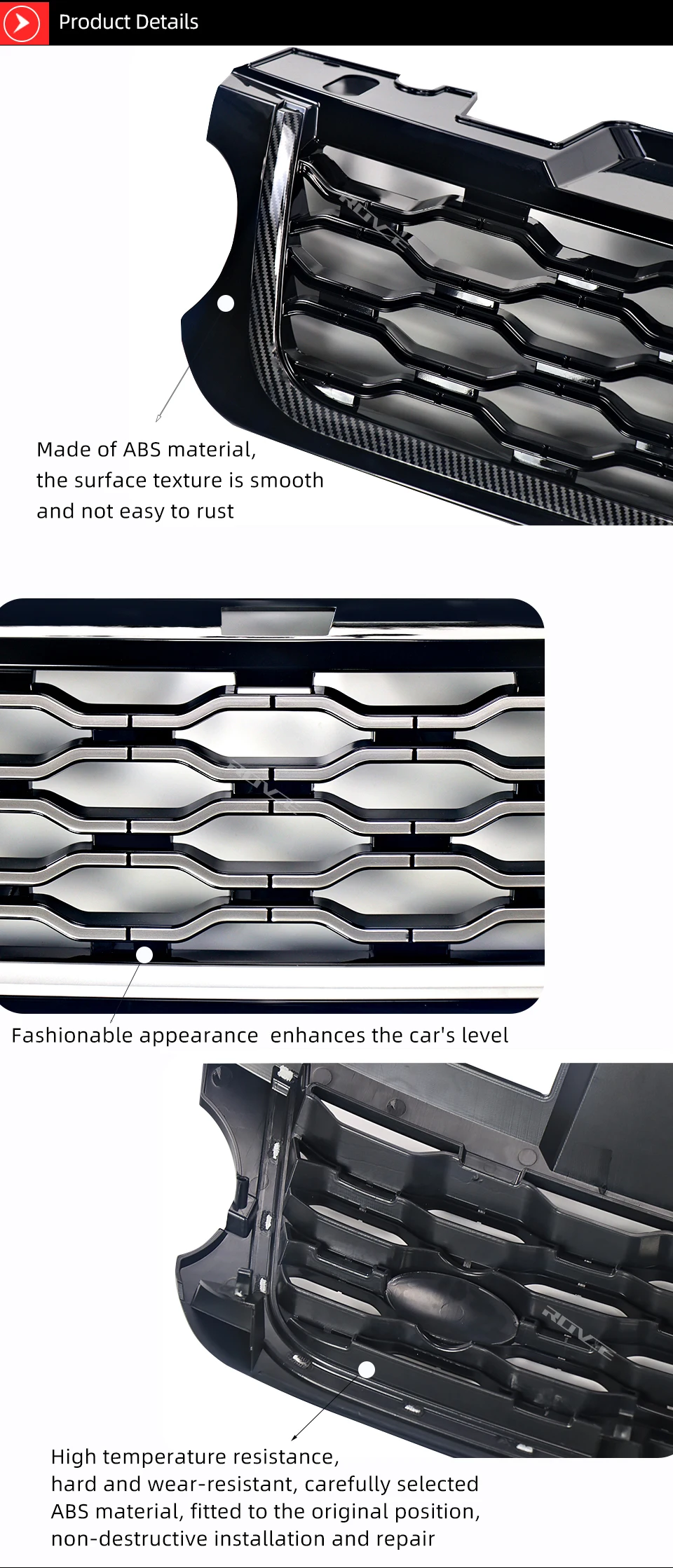 Front Bumper Grille For Land Rover Range Rover Sport 2014-2017 Car ...