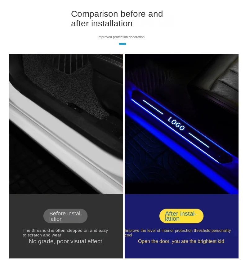 Customized Car Door Illuminated Sill Light Logo Projector