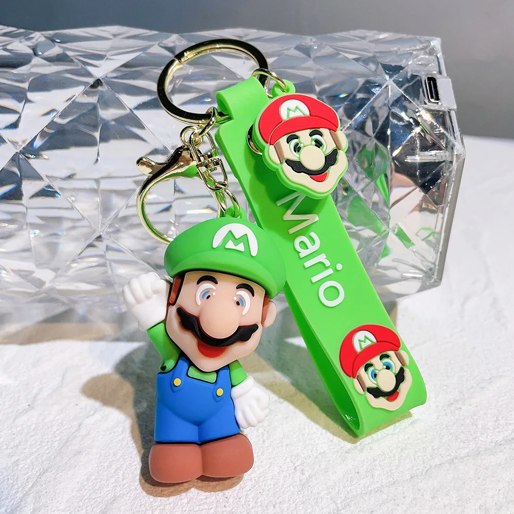 Cartoon Super Mario Bros Anime Pvc Keychains Promotional Custom Mario ...
