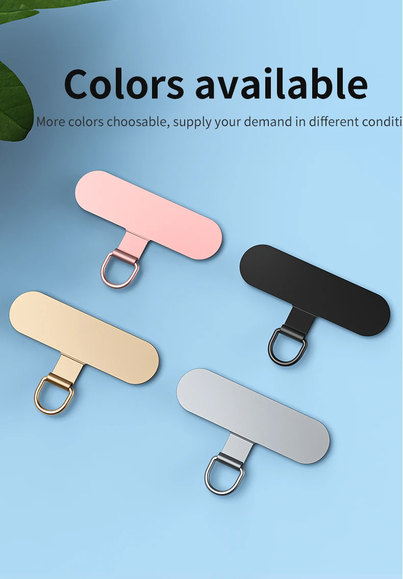 Universal Phone Lanyard Patch with Stainless Steel D-ring