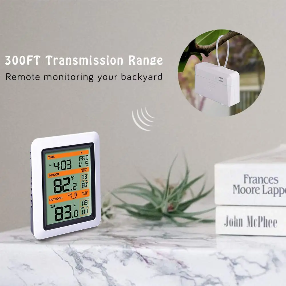 Wireless Thermometer Indoor Outdoor Temperature Station With Multi ...