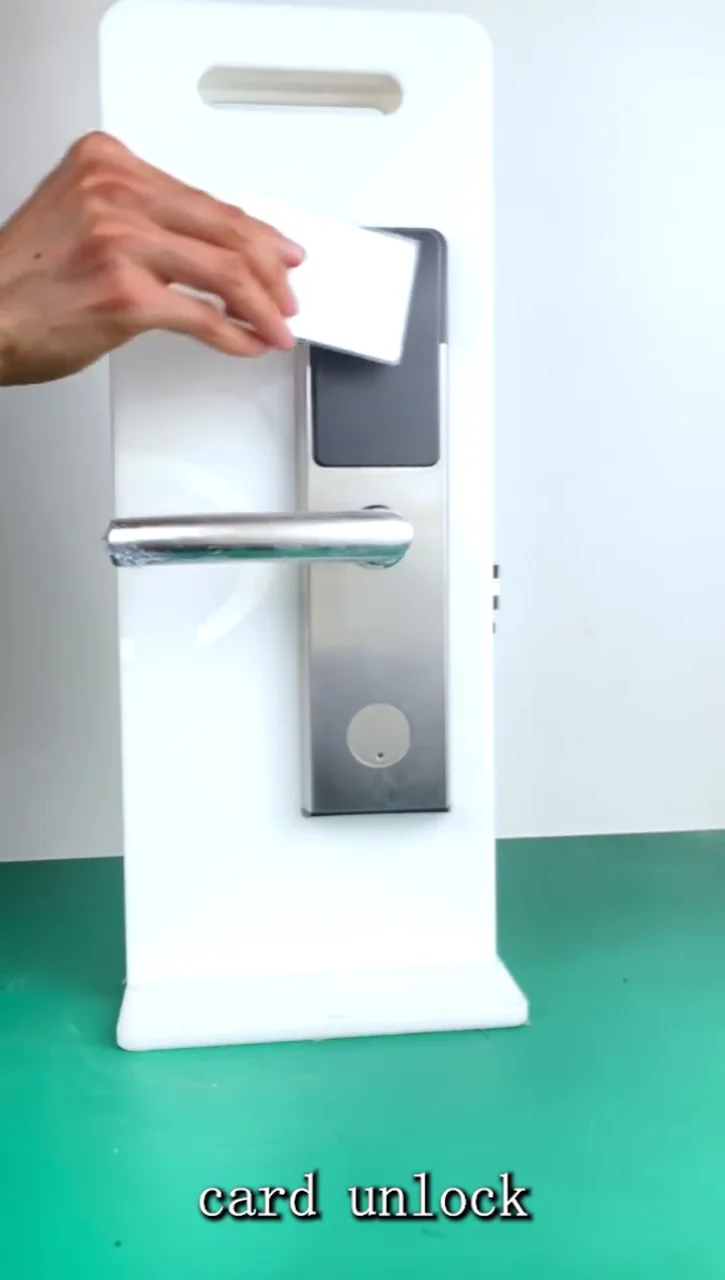 Heavy Duty Door Handle Set Portable Lock Keyless Electric Hotel Rfid ...