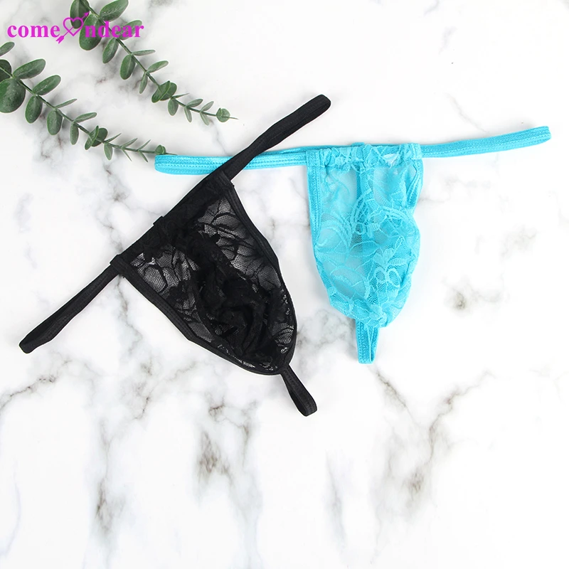 Private Label Black Lace Sheer Sexy Man Spandex G String - Buy Man ...