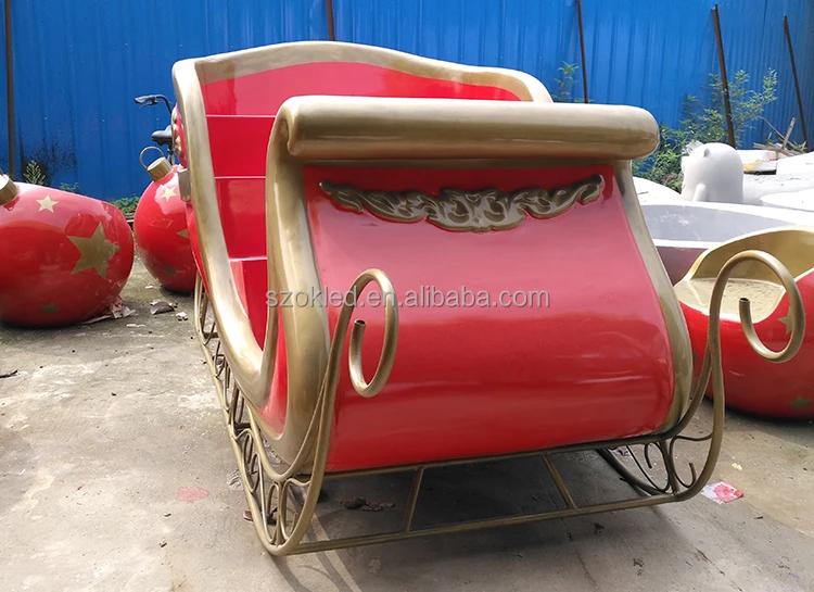 Outdoor LED Santa in Sleigh with Reindeer - Holiday Decor