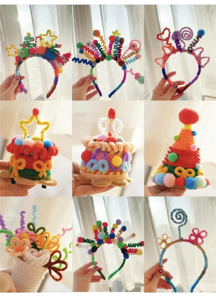 DIY Fuzzy Wire Chenille Handcraft Craft Chenille Stem Craft Pipe ...
