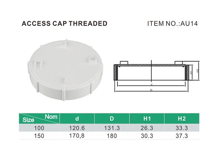 Strength Factory Product Plastic Water Pipe Access Plastic End Cap With ...