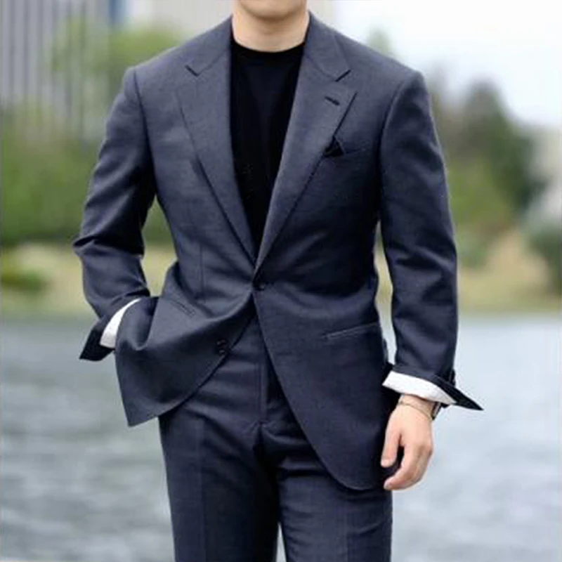 7763 Tailor-made Barge Collar Single Breasted Milanese Eyelet Men's ...