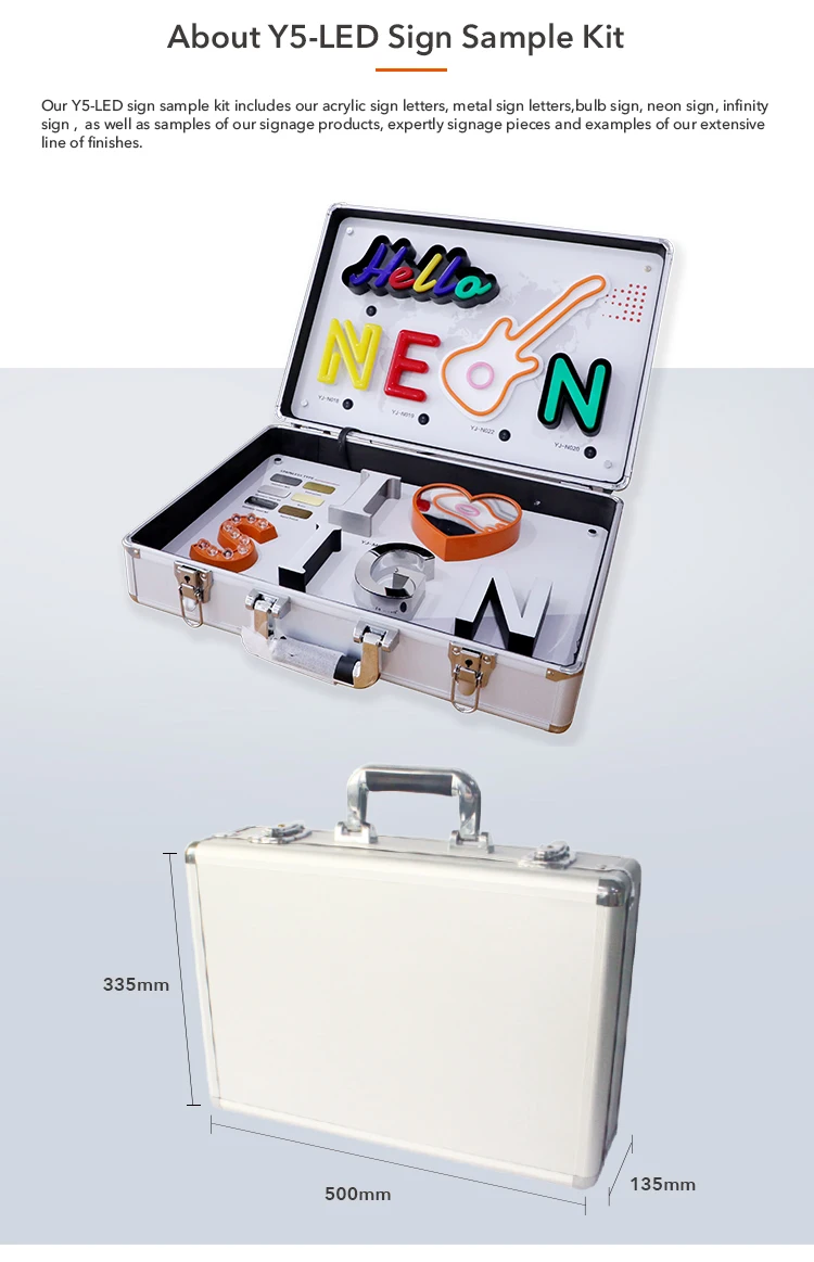 Yijiao Custom Designed Sample Kit Led Letters Acrylic Signs Neon Light ...