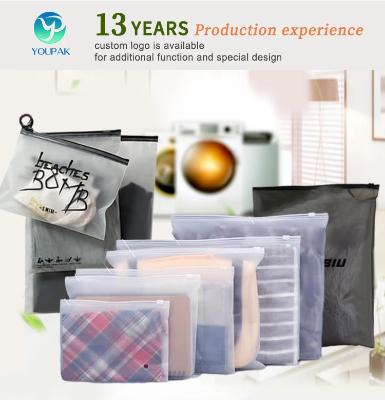 Custom Logo Recycled Pouches Frosted Apparel Ziplock Shipping Clothing ...