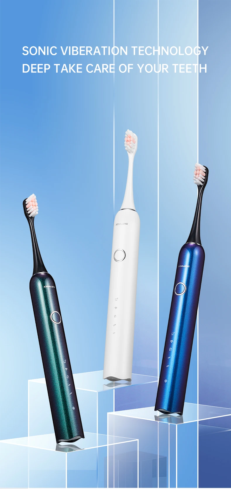 Sonic Electric Toothbrush Multifunctional Smart Sonic Electric ...