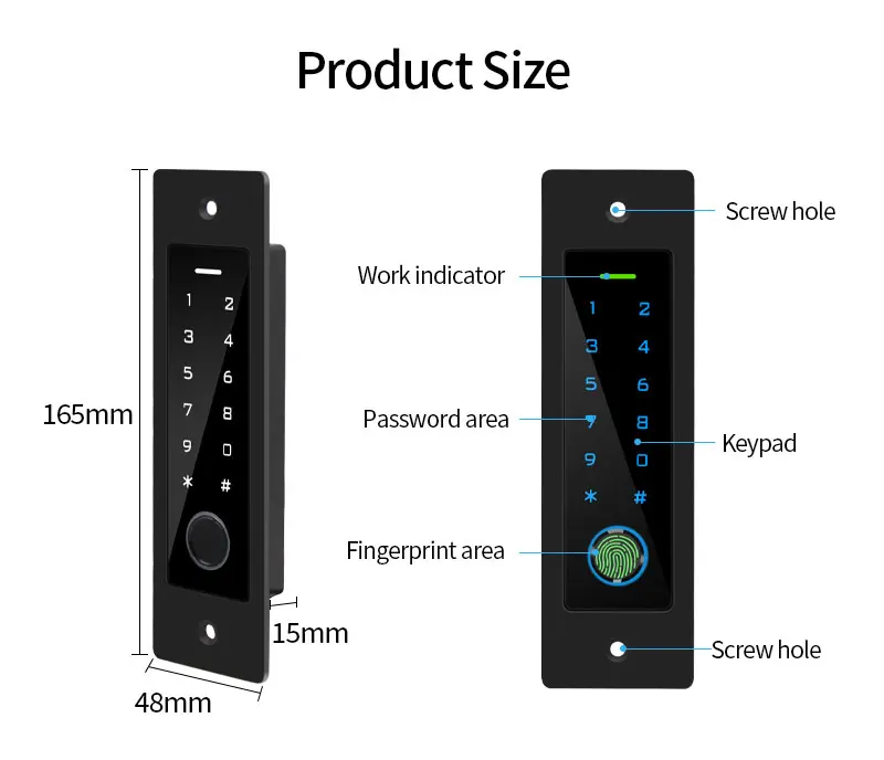 Waterproof 125KHz Card Reader Standalone Access Control Keypad Relay ...