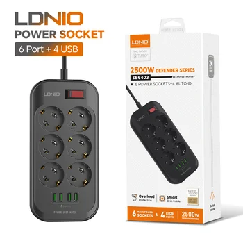 Wholesale Ldnio Se6403 Eu Extension Socket Univsal Power Strip With 6 ...