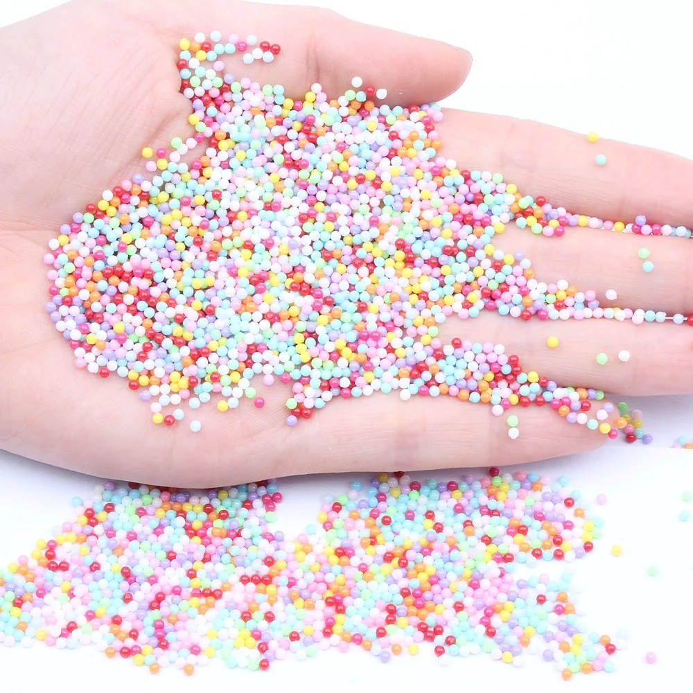 Solid Round Abs Plastic Pearls Without Hole For Earrings Jewelry Nail ...