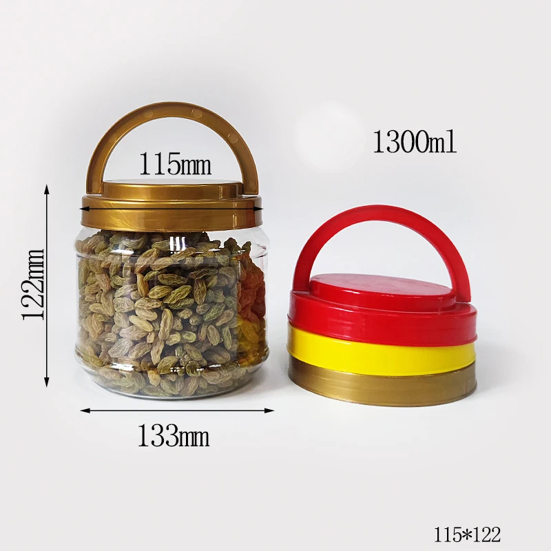 5lpet Transparent Square Plastic Storage Tank Dried Fruit Pickled Vegetables Freeze-dried Food ...