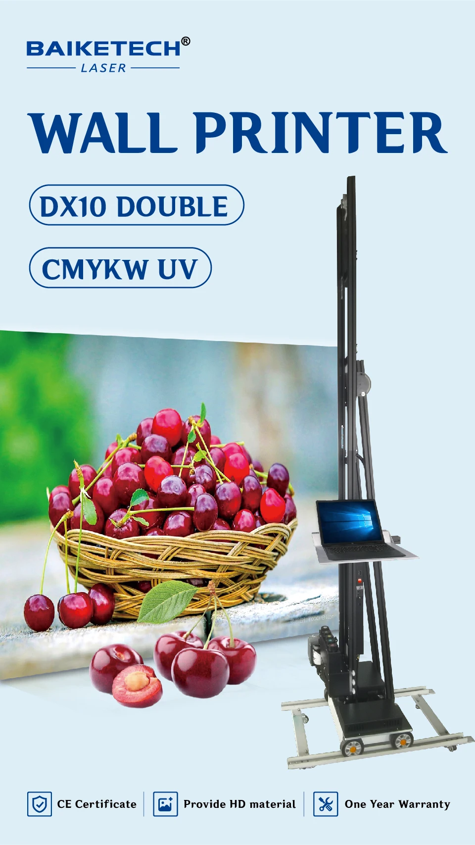 3d Effect Vertical Uv Ink Wall Printing Machines Cmykw Direct To Mural ...