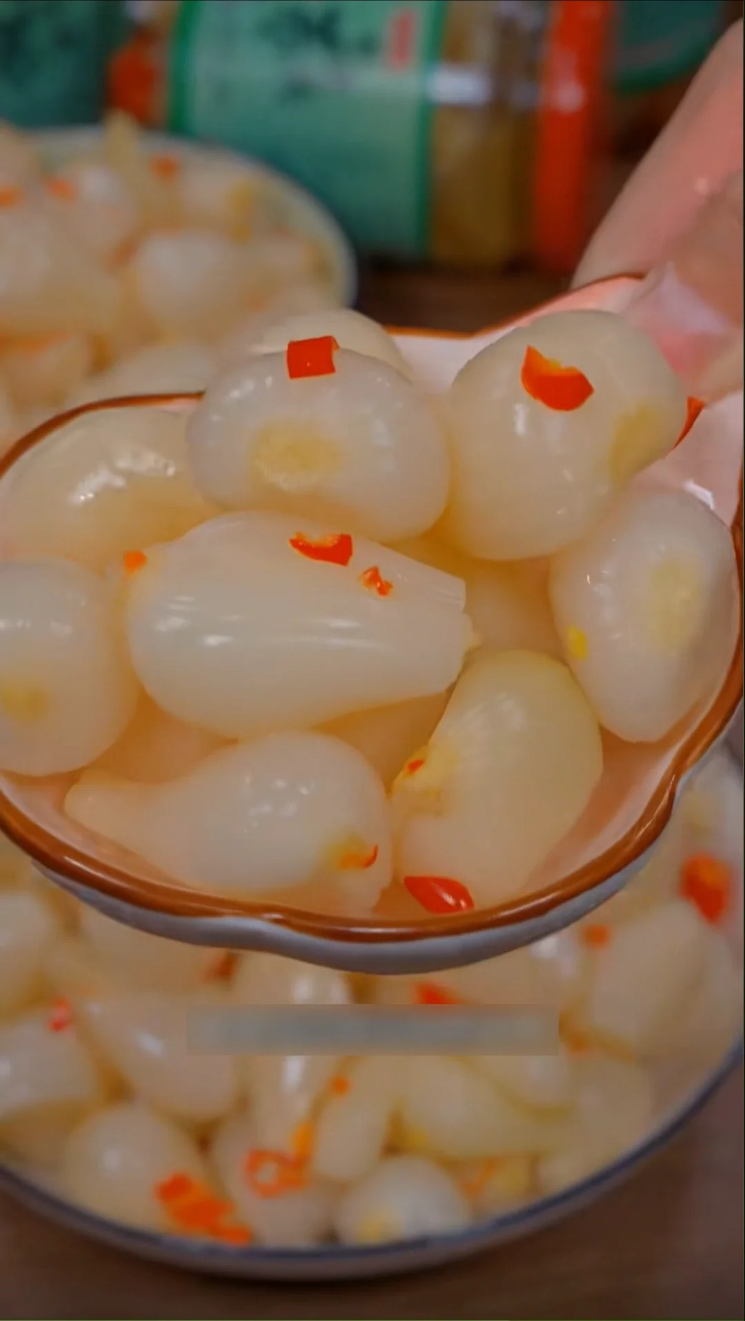 Fresh Pickled Appetizer Pickles Chili Pepper And Chinese Bulbous Onion ...