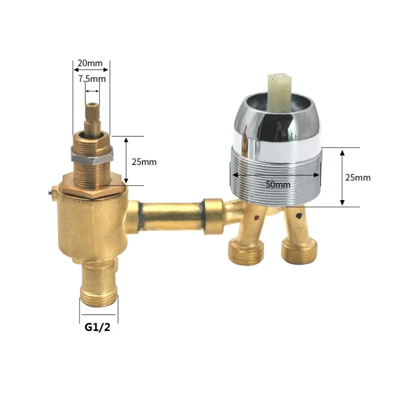 Old-fashioned Conjoined Bathtub Faucet Cold Hot Water Control Switch ...