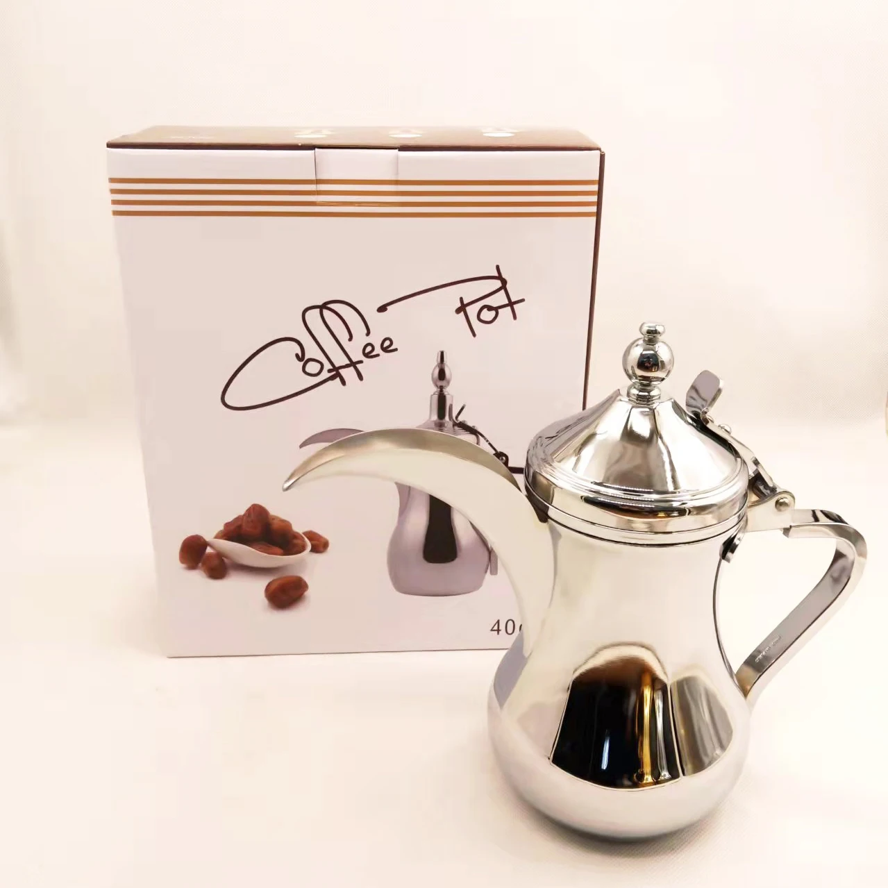 Stainless Steel Arabic Silver Gold Dallah Tea Coffee Pot - Made in R.O ...