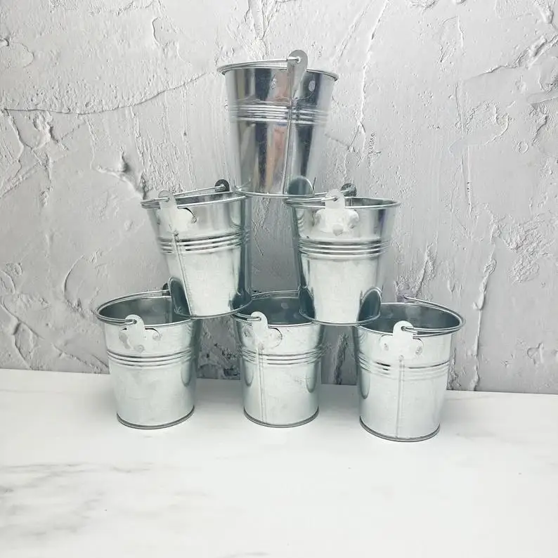 Colorful Metal Pail Candy Pot Galvanized Steel Buckets Garden ...