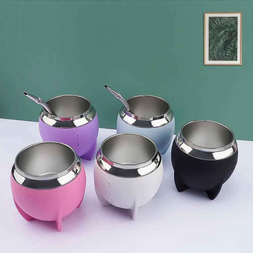 Handmade In Uruguay Premium Yerba Mate Set Round Metal Mate Cup With ...