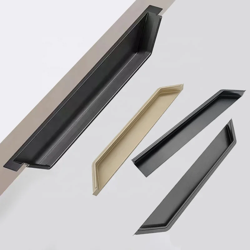 Aluminium Recessed Drawer Pulls Concealed Cabinet Flush Pull Handles ...
