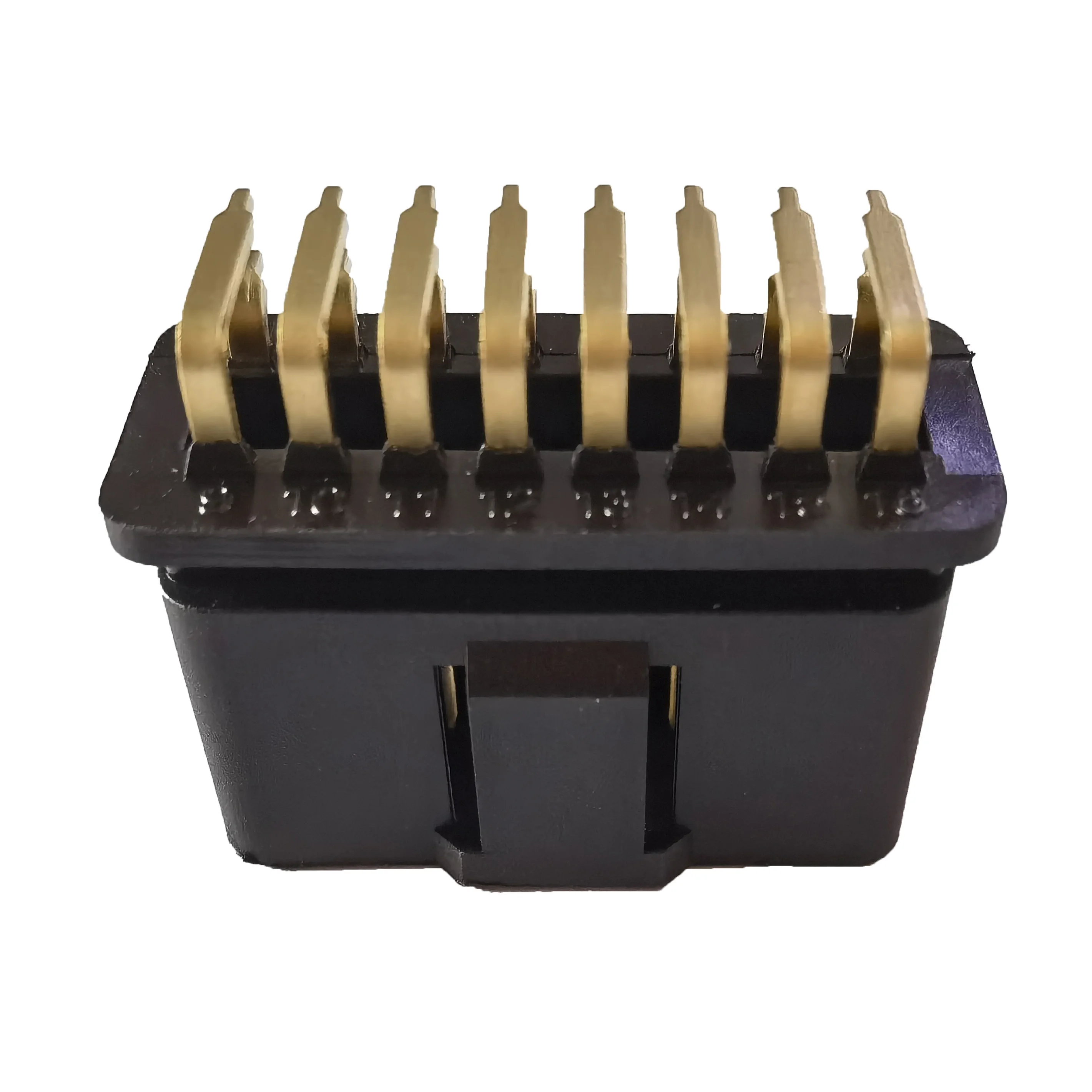 16pin 24V OBD2 Connector - Gold Plated, Right Angle Male