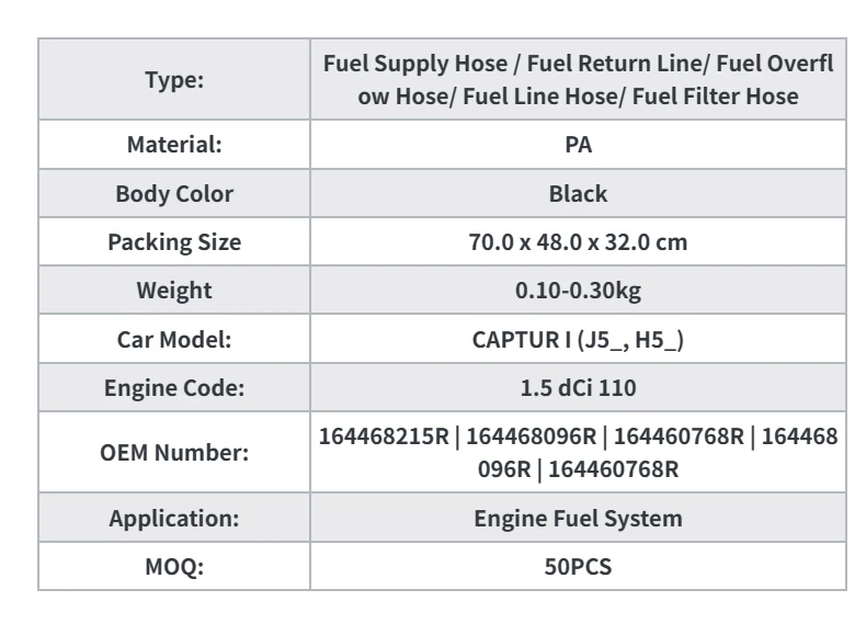 164460768r Fuel Supply Hose For Renault Clio Iv Sport Tourer (kh_) 1.5 ...