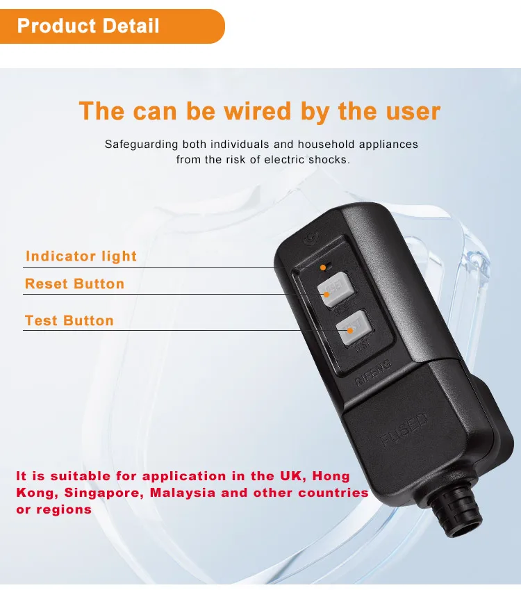 Electrical Uk Standard Earth Leakage Protection Plug Residual Current ...