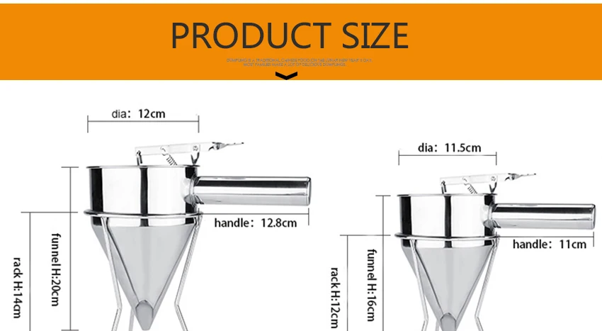 Custom Stainless Steel Pancake Batter Dispenser with Stand - Perfect ...