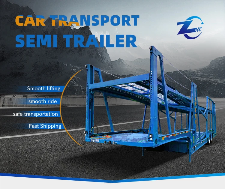 High Quality 2 Axles Semi-trailer 8 Cars Transport Truck Semi Trailer ...