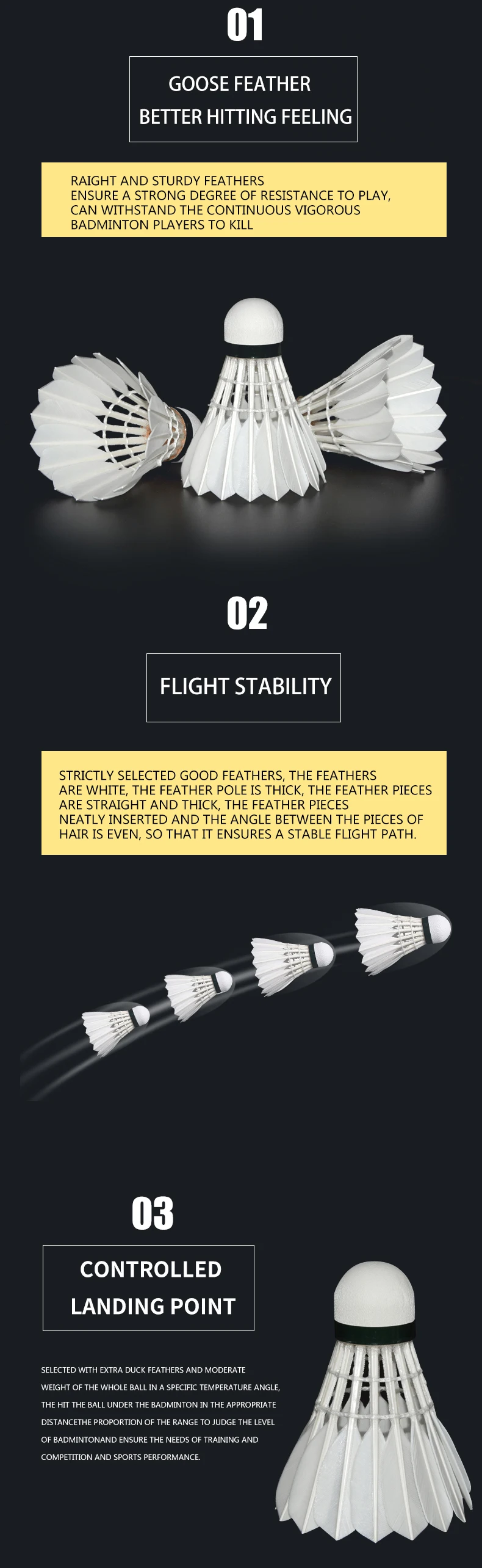 Professional Customized Training Badminton Shuttlecock Durable ...