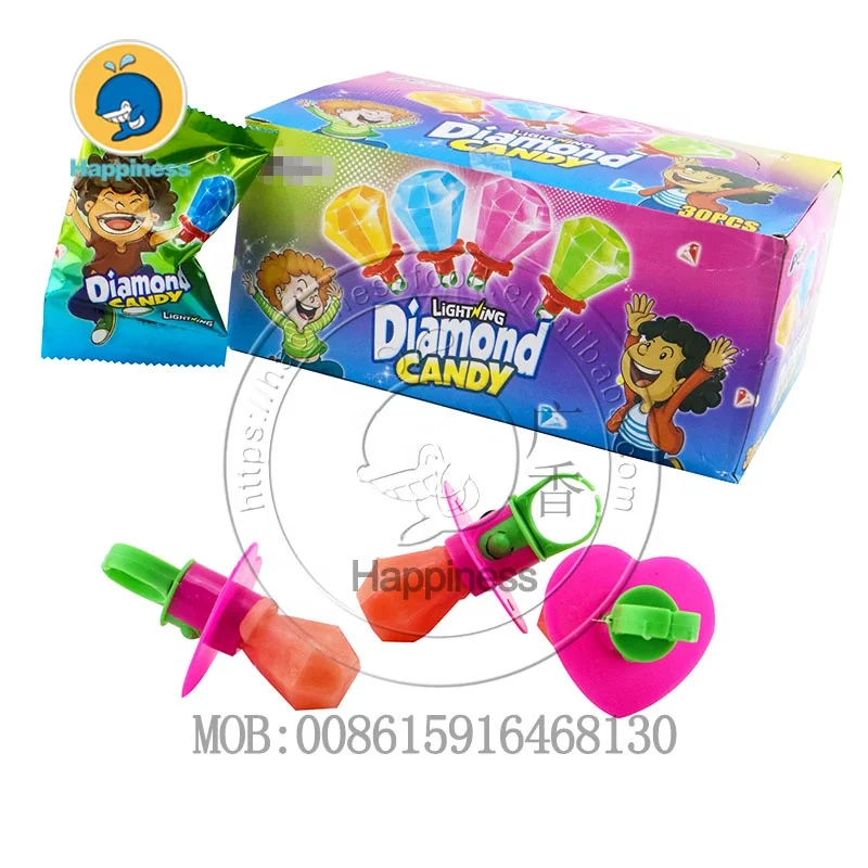 Light Pop Candy Diamond Ring Toy Hard Candy - Buy Diamond Ring Candy ...