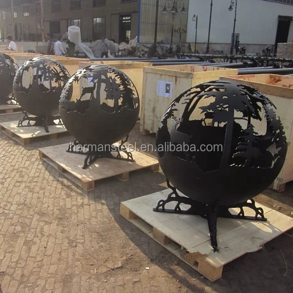 Weather Resistant Steel Fireball Outdoor Fire Pit Fire Pot Fire Igniter ...