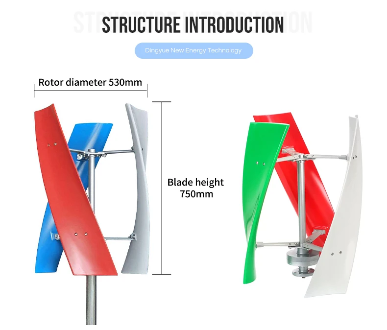 5kw Wind Turbine Power Generator - Hybrid System for Home
