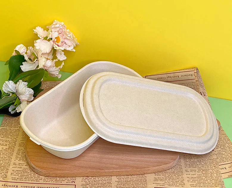 850ml Biodegradable Bagasse 1- Compartment With Lids - Buy Bagasse Food ...