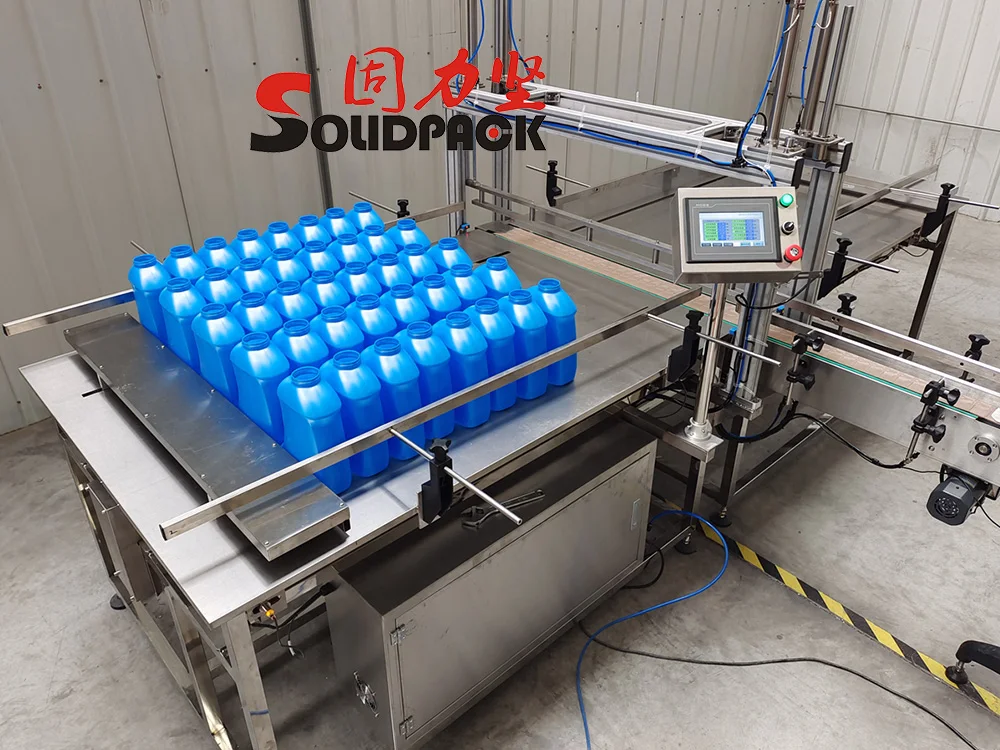 Solidpack Lube Oil Liquid Detergent Bottle Feeding Machine Auto ...