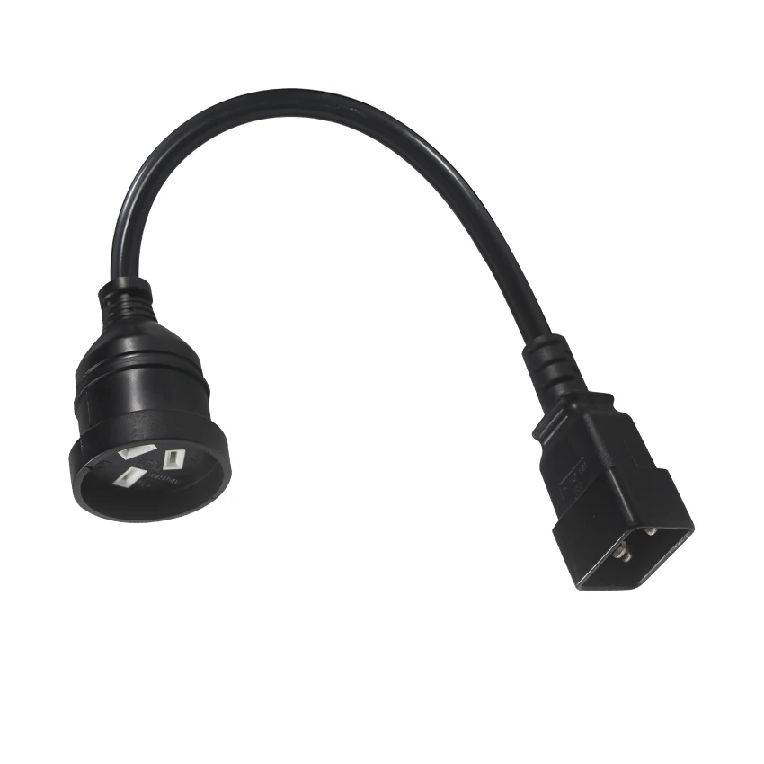 2m Power Cables 3-pin Au Female Socket To C20vfemale Plug Australian ...