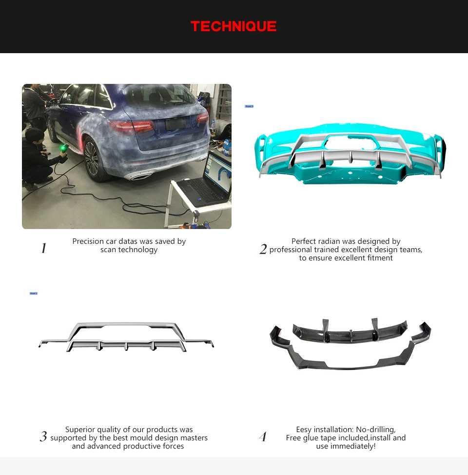 Carbon Fiber Rear Diffuser For Chevrolet Corvette C8 (z06) 2023-2024 ...