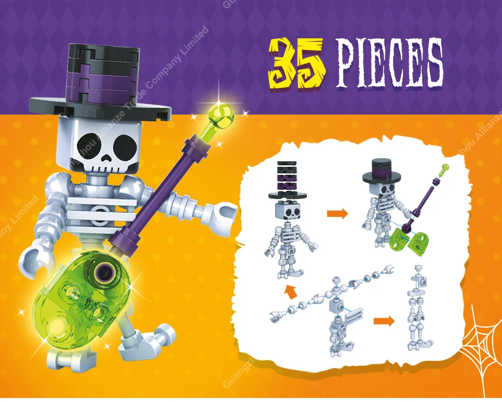 Halloween Mini Toys Kids Gifts Miniatures Action Figures DIY Bricks ...