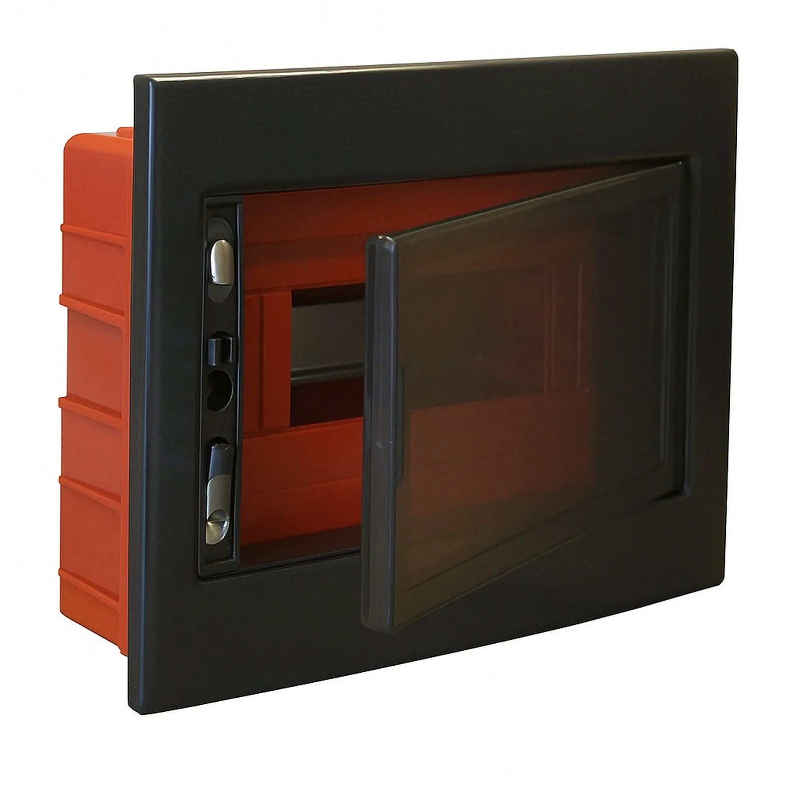 12-Module Flush-Mounted Switchboard with Removable Black Frame ...