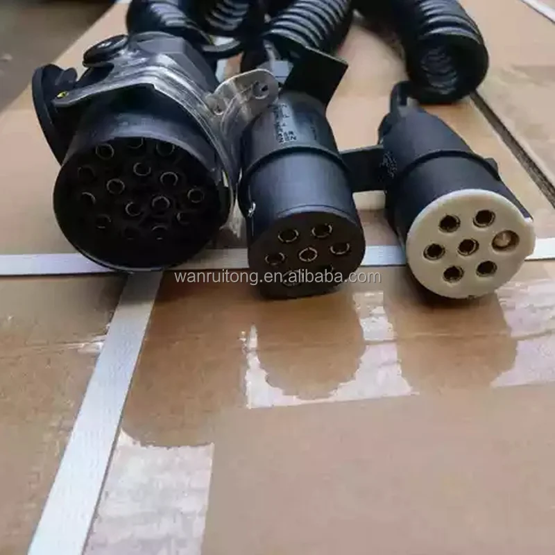 VIT JU ABS EBS Socket 15 PIN to Two 7 Pin N/S Type Coiled Cable 0005454084