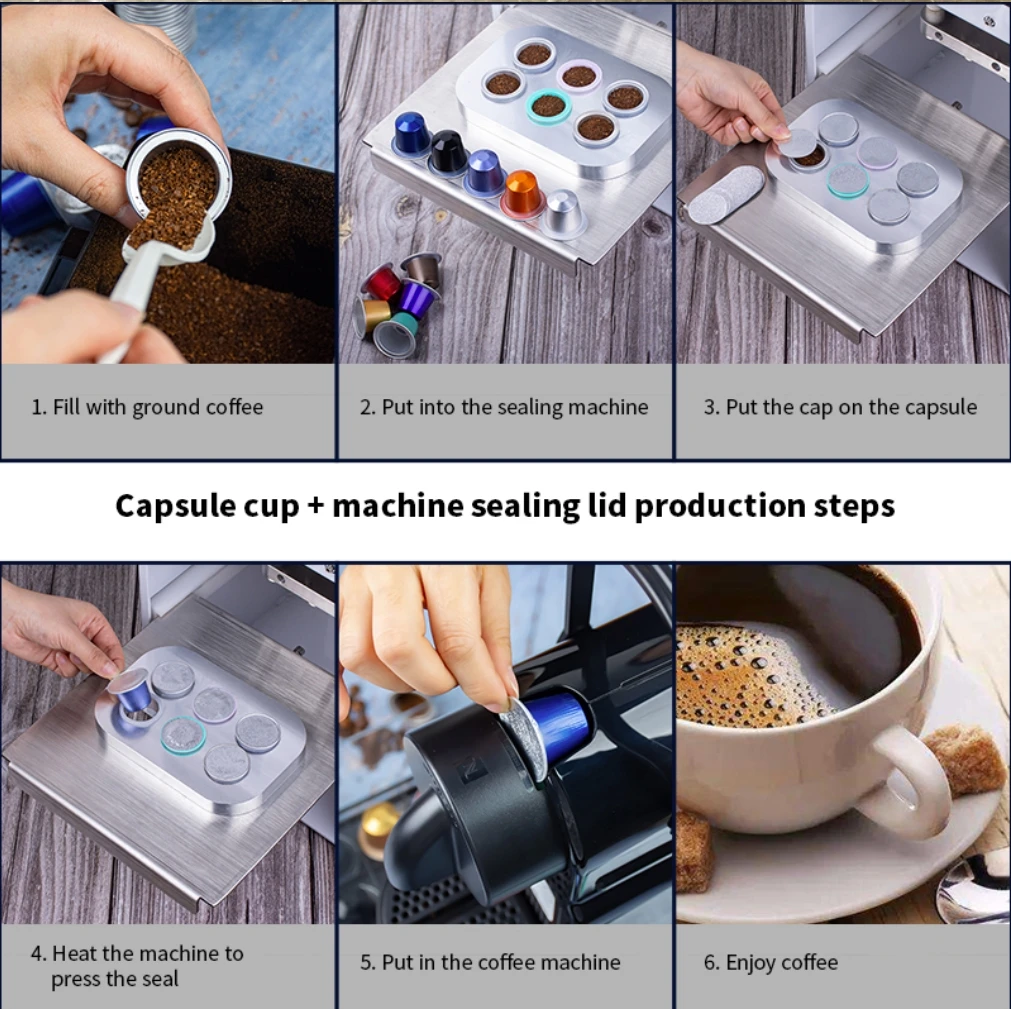 Nespresso Coffee Capsule Reusable Aluminum Foil Coffee Pods With Seal ...