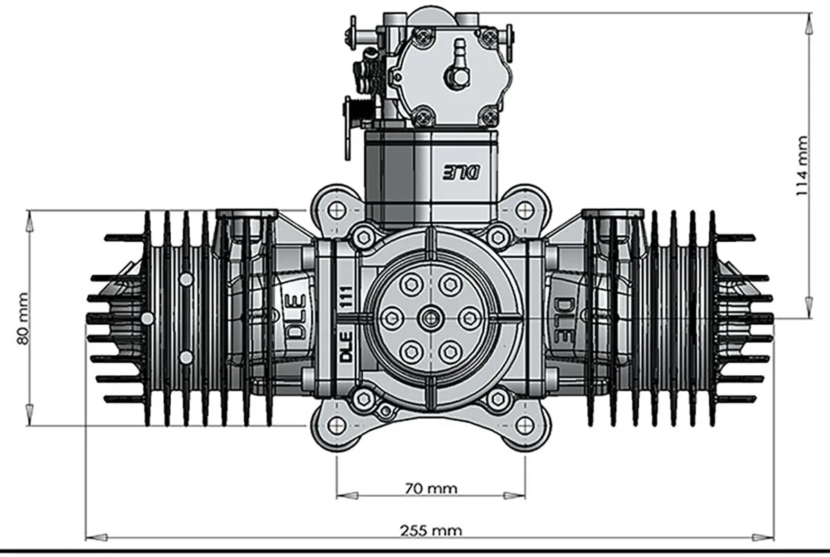 DLE 111 Gasoline Engine - High Performance for RC Airplanes