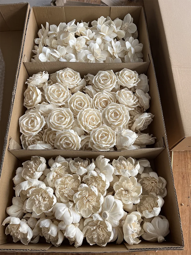 Wholesale Sola Wood Flower Bulk Roses - Decorative Assortment