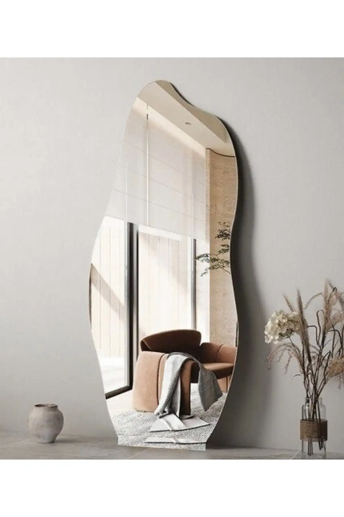 Asymmetrical Wall Mirror Design - Handmade Aesthetic Decor