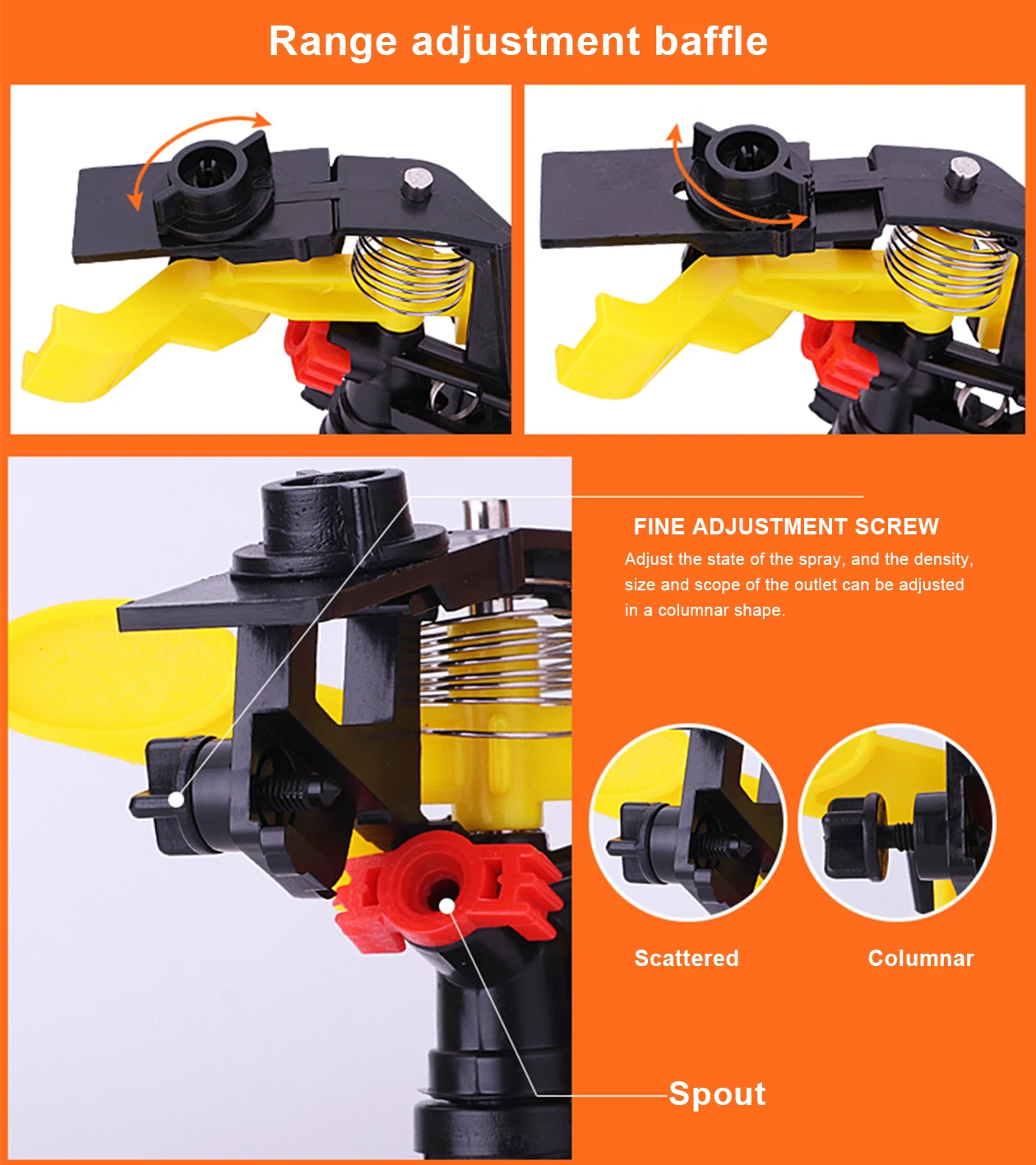 1/2'' Angle-Controllable Impact Farm Irrigation Sprinkler